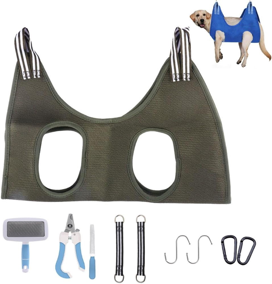Pet Grooming Hammock, 2025 New Dog Grooming Hammock Harness for Dogs ...
