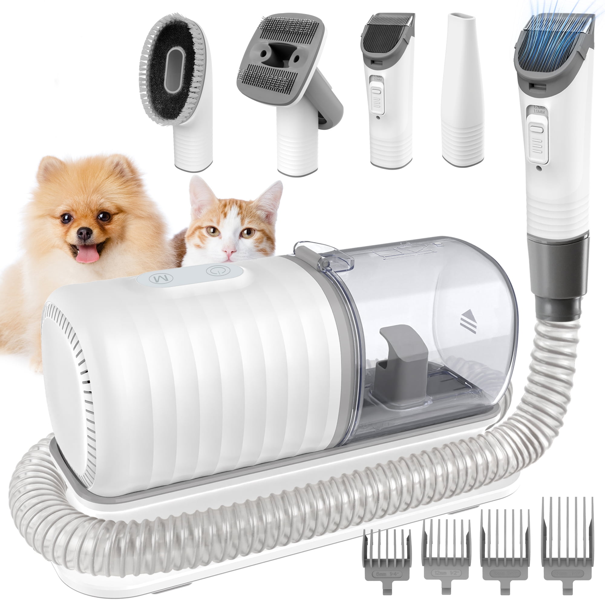 Pet Grooming Kit & Dog Hair Vacuum Cleaner Groomer with 1.5 L Capacity ...