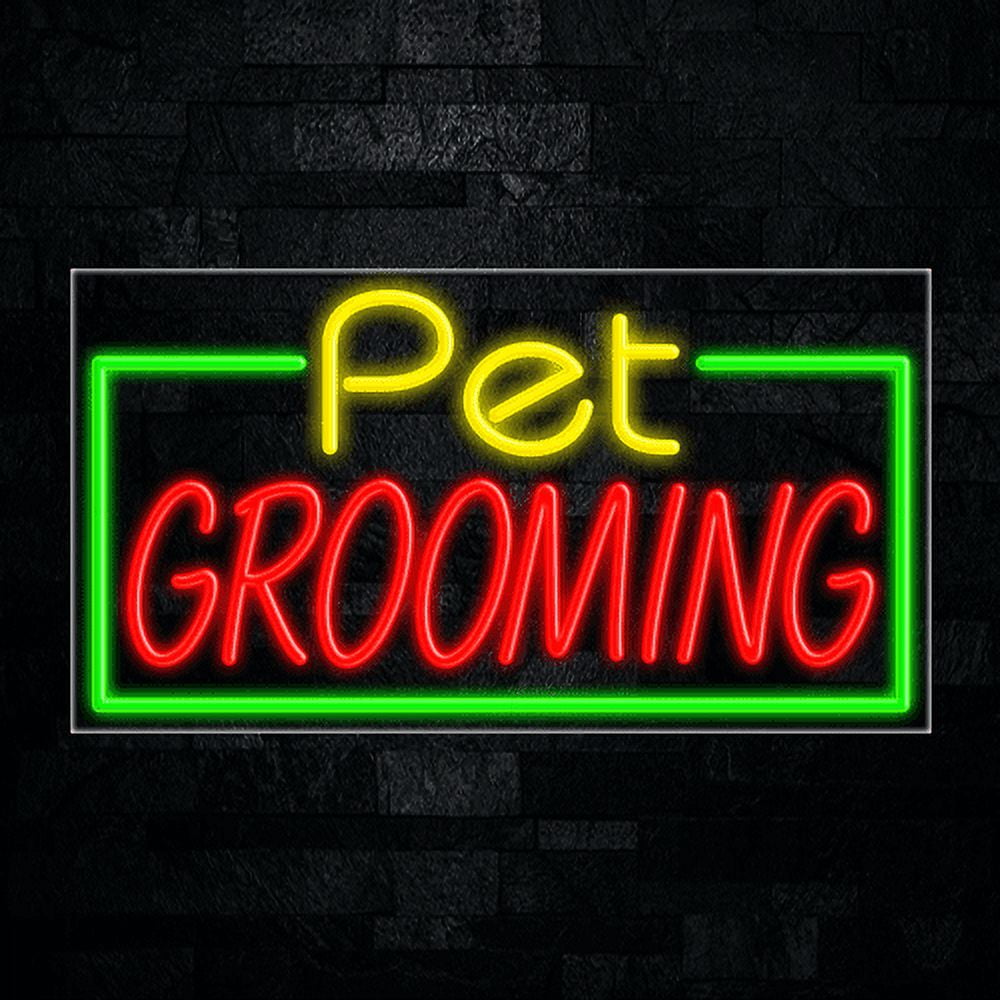 Pet Grooming LED Neon Sign 33"L x 18"H #31069 - Walmart.com