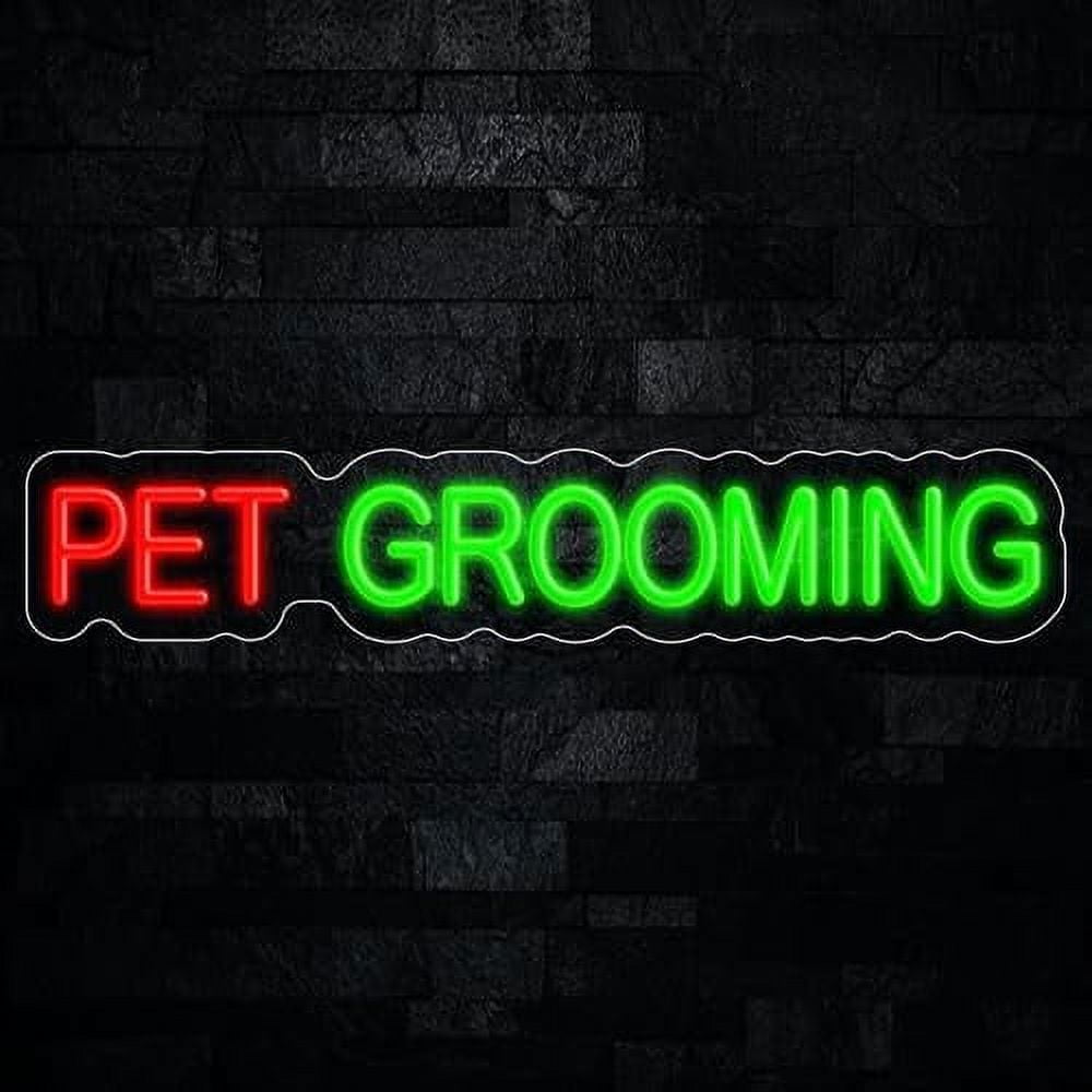 Pet Grooming Neon LED Sign 27"L x 5"H #32584 - Walmart.com