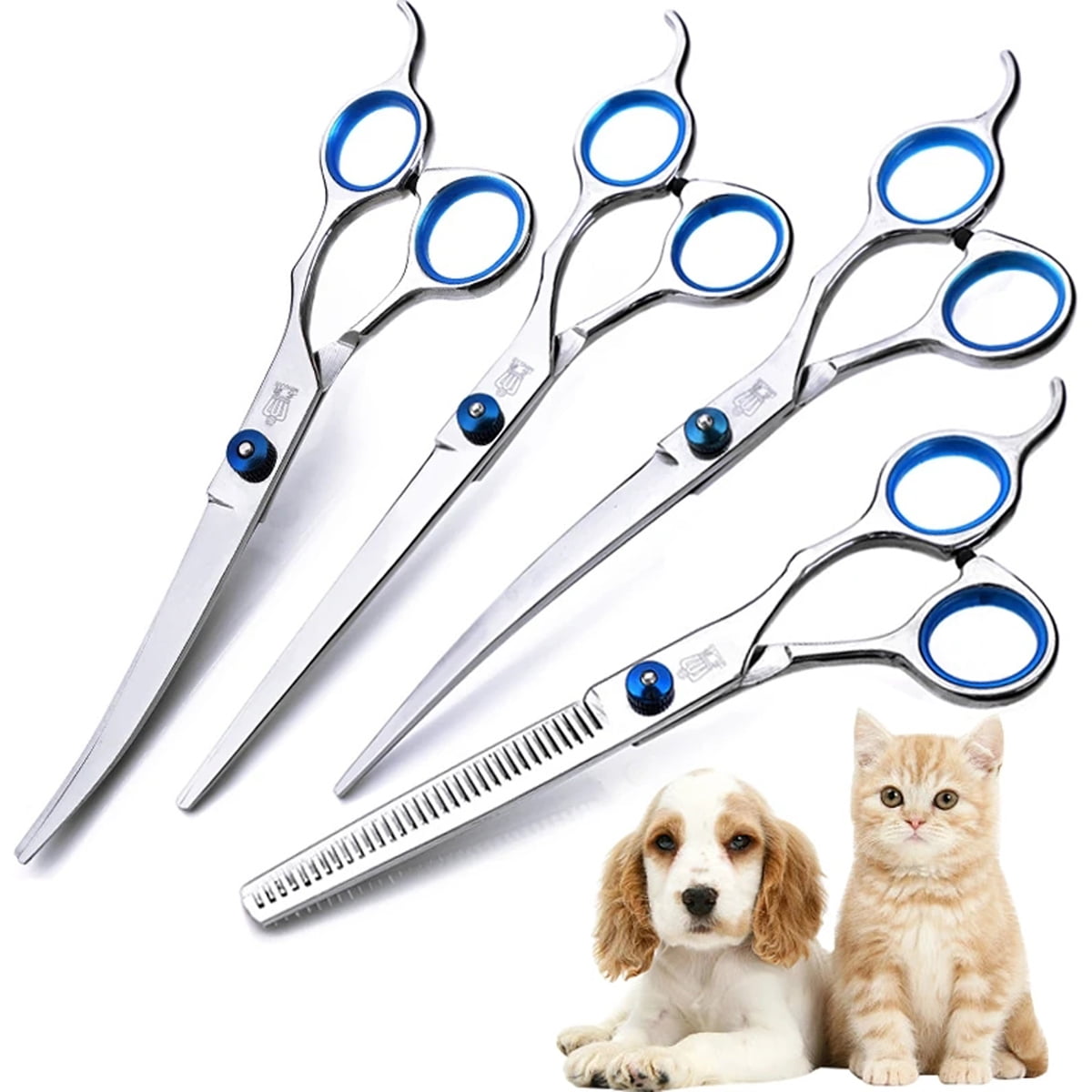 Pet Grooming Scissor Set for Dogs Cats Scissors Dog Grooming Beauty ...