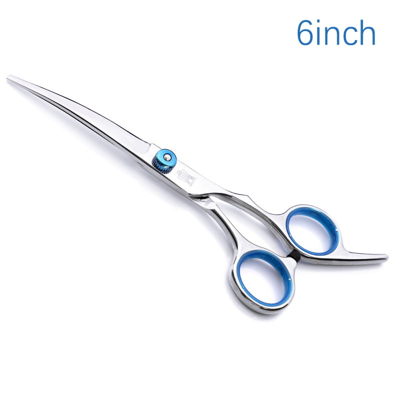 Pet Grooming Scissors Curved Up and Down Scissors Sharp Animal Cat Hair ...