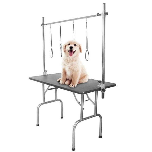 Adjustable Pet Grooming Table Arm with Clamp, Stainless Steel, Wear ...