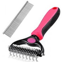 2 in 1 Professional Grooming Rake for Cats & Dogs-Dematting Comb for ...