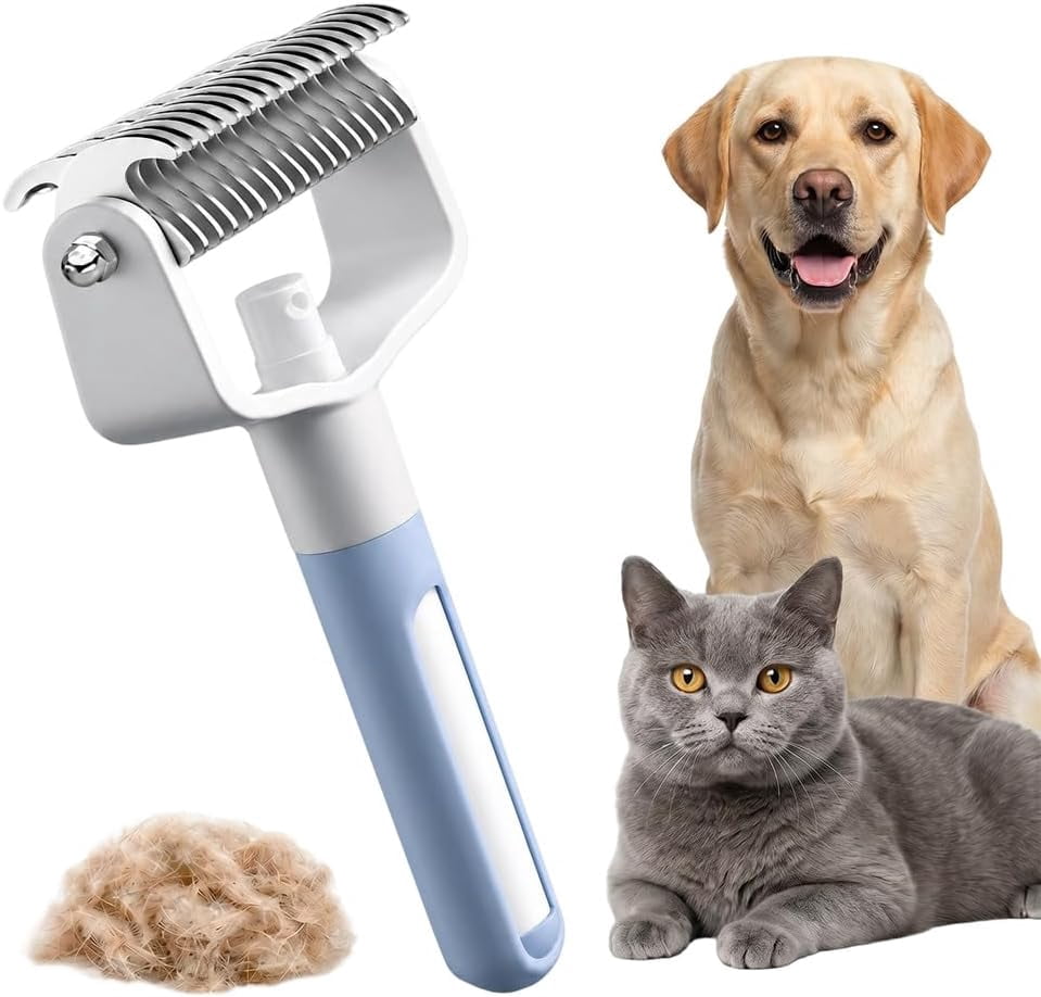 Pet Grooming Tool with Spray, 2026 New Dual-Sided Dematting Comb for ...