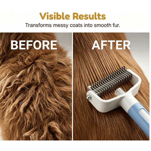 Pet Grooming Tool with Spray, 2026 New Dual-Sided Dematting Comb ...