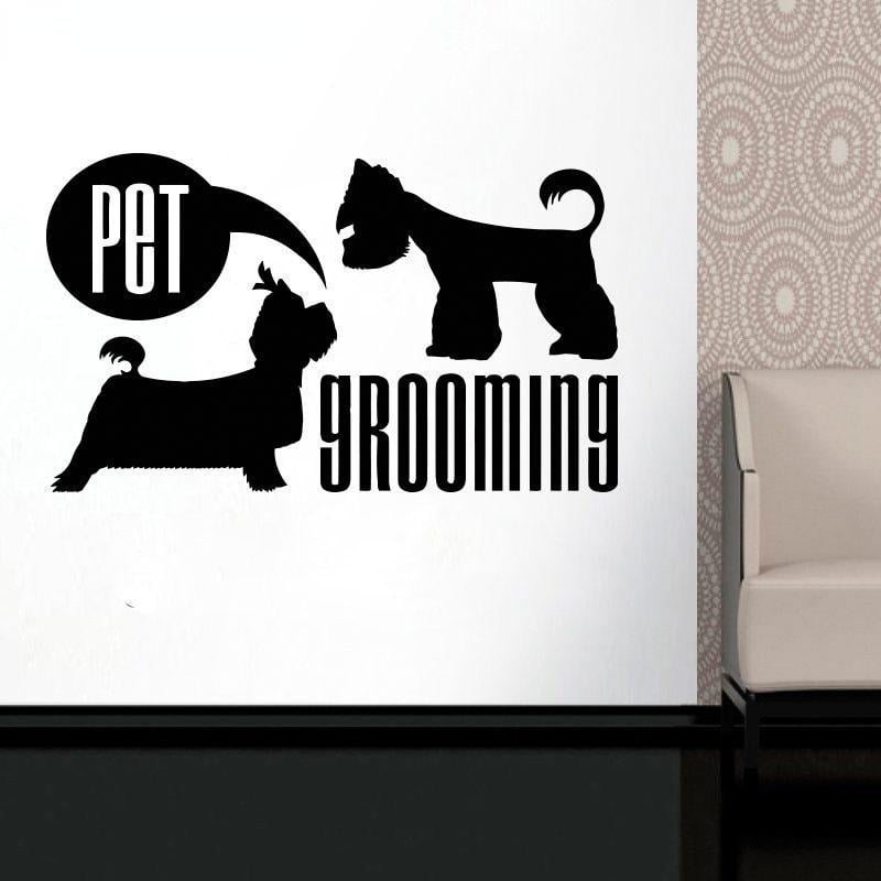 Pet Grooming Wall Decal- Dog Grooming Salon Decor- Animal Decals For ...