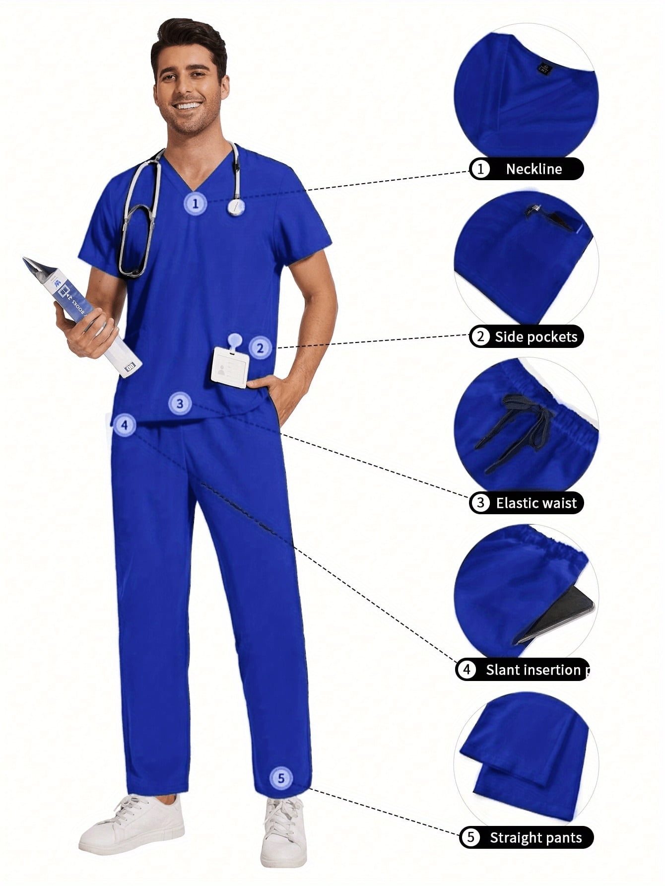Pet Grooming and Nursing Scrubs Uniforms for Men: High Quality Hospital ...