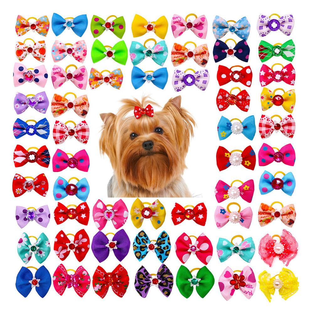 Pet Hair Accessories, Dog Cat Hair Bow, 1/5/20pcs Hair Bow - Walmart.com