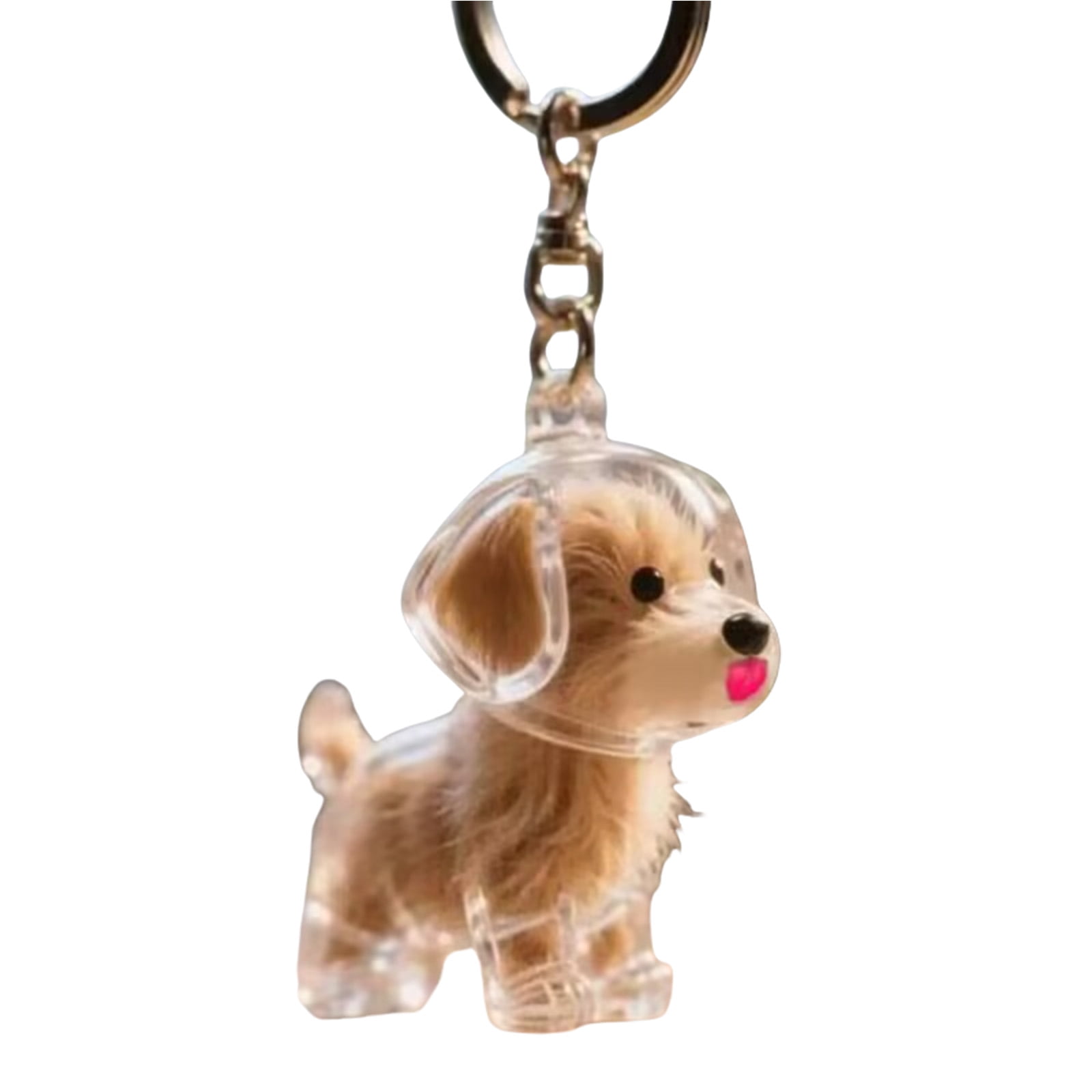 Pet Hair Memorial Keepsakes Keychain Dog Shape Figurine Furs Collector ...