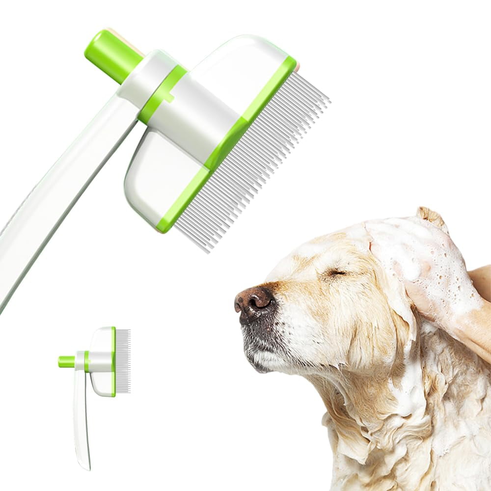 Pet Hair Removal Comb Flea Comb, 2025 Upgrade Self-cleaning Pet Flea ...