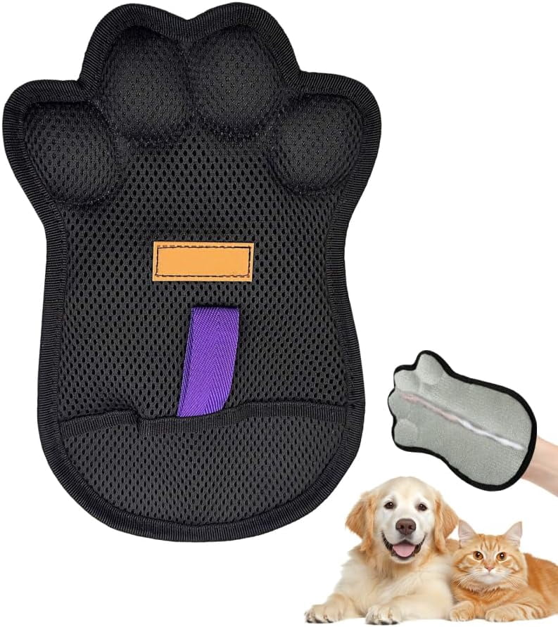 Pet Hair Removal Glove for Dogs & Cats,Upgrade Five-Finger ...