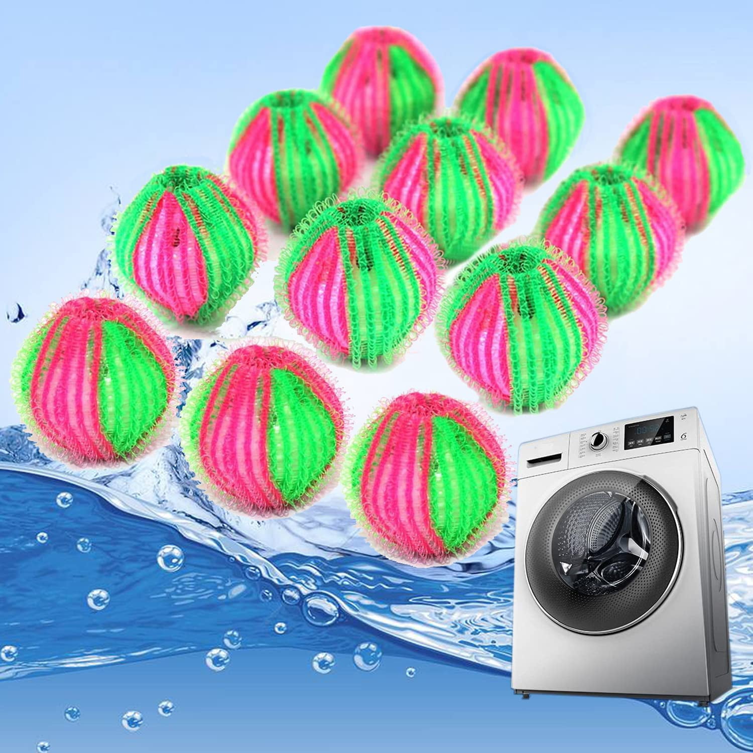 Pet Hair Remover for Laundry - Non-Toxic Reusable Dryer Balls Washer ...