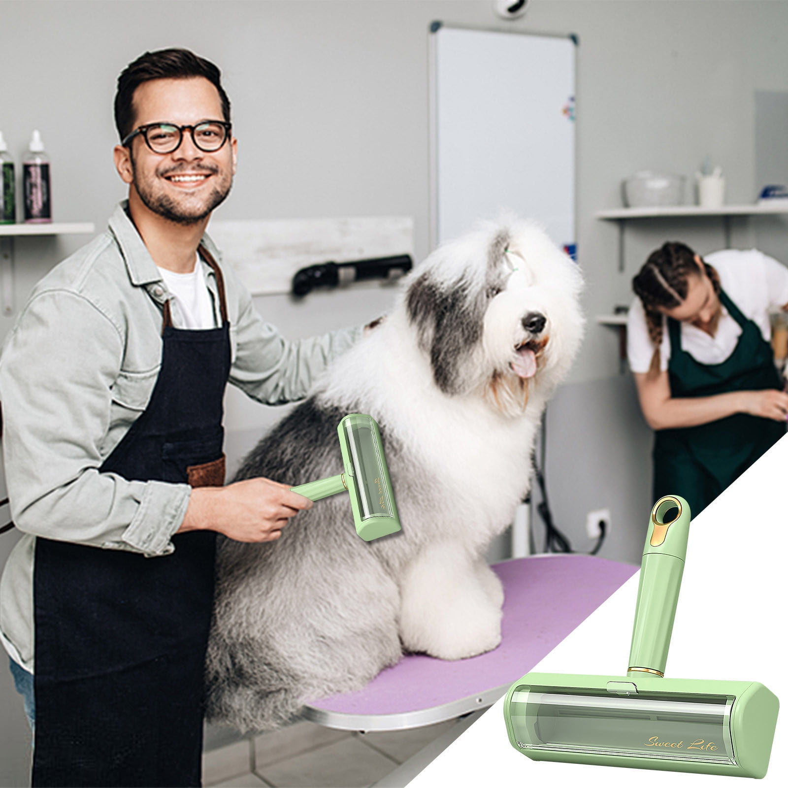 Pet Hair Remover Reusable Cat and Dog Hair Remover Multi-Surface Lint ...