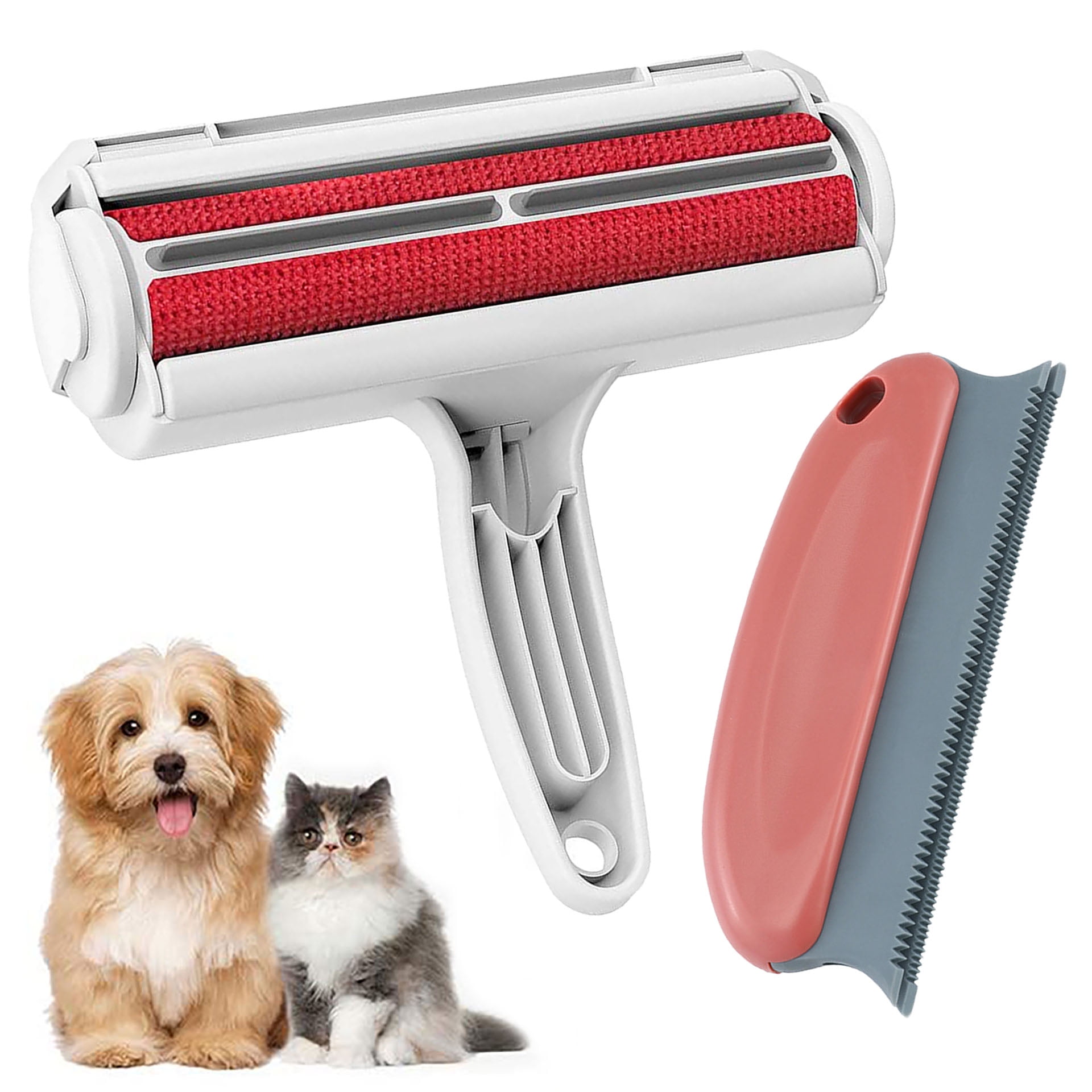 Pet Hair Remover - Reusable Rollers & Detail Sets, Fluff Rollers for ...