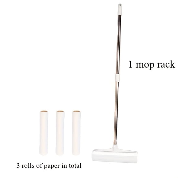 Pet Hair Remover Roller with Long Handle, Lint Roller Mop with 3 ...