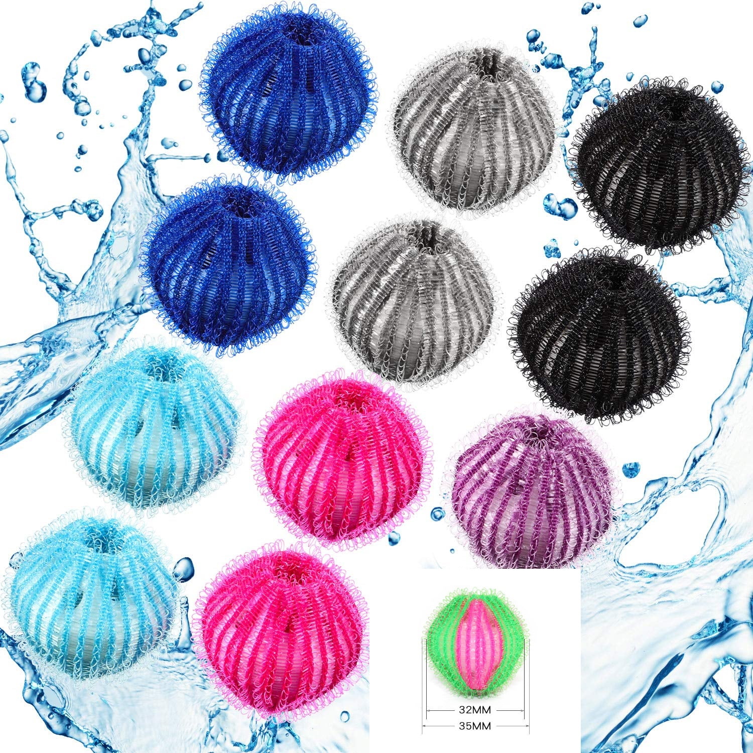 Pet Hair Remover for Laundry, Dryer Balls, Reusable Washing Machine ...