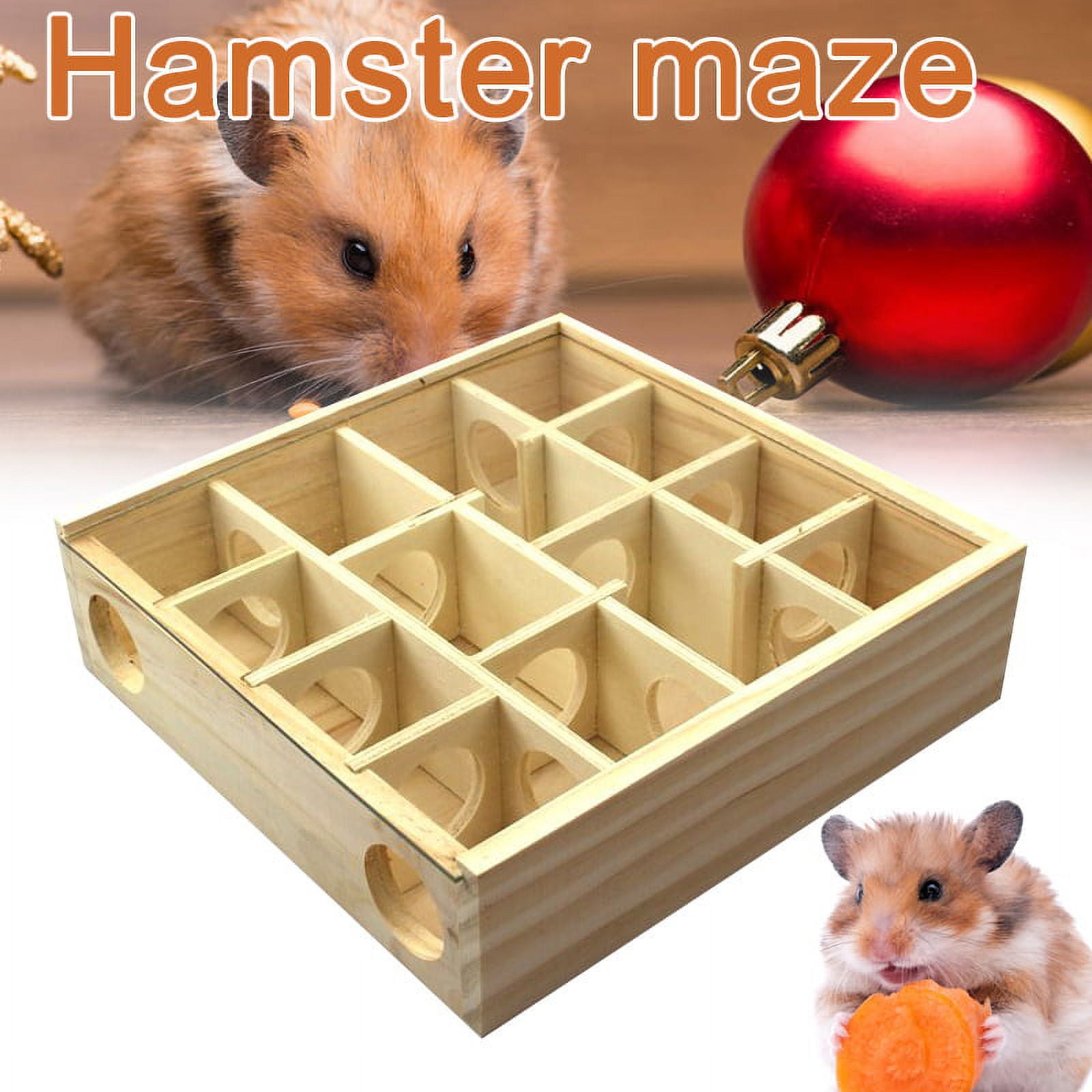 Pet Hamster Wooden Mazes Tunnel Gerbil Rat Mouse Mice Small Animal Play ...