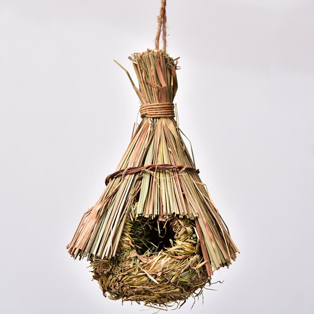 Pet Hanging Birds Nest Outdoor Hand Weaved Decorative Bird House Bird ...