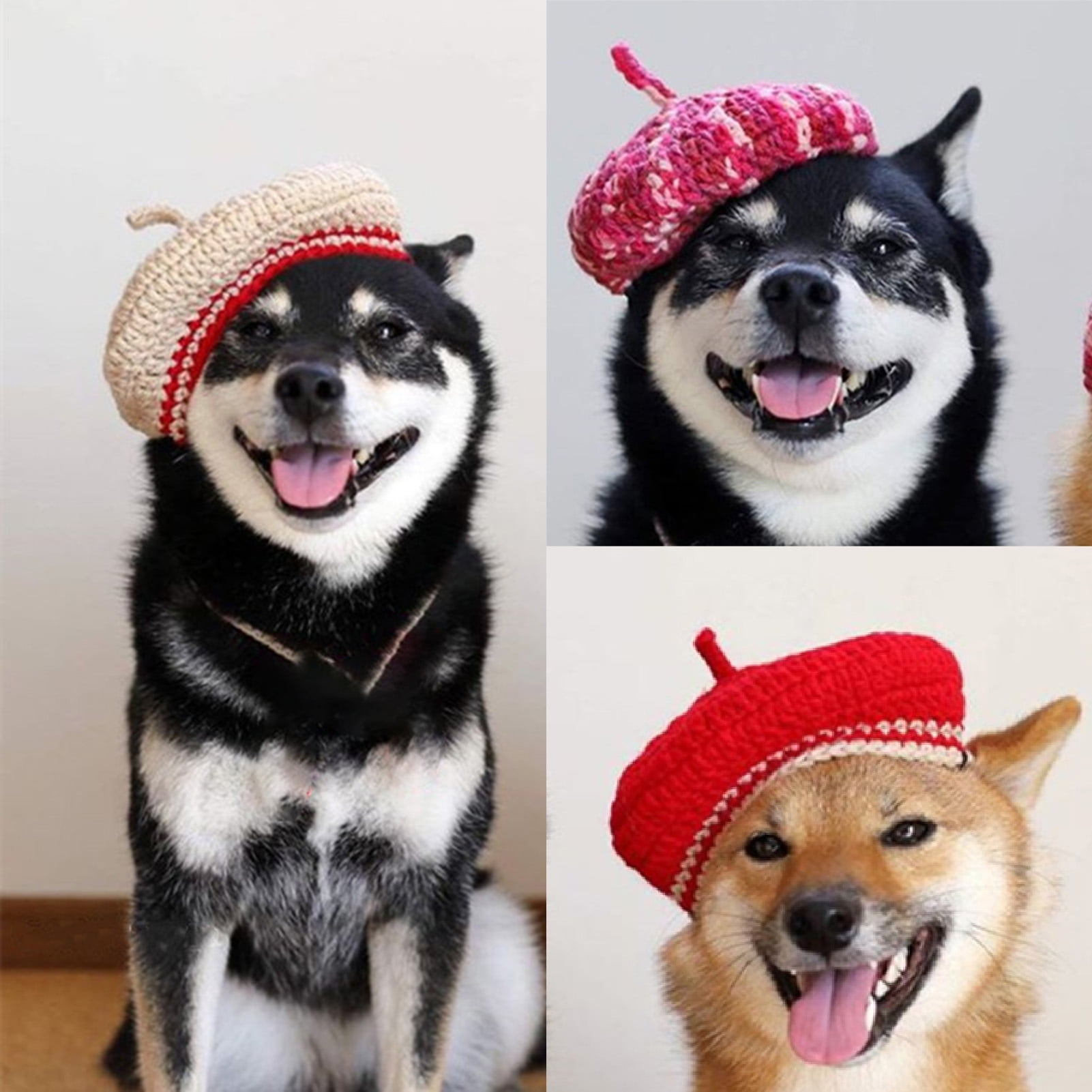 Pet Hat, Dog Cat Handmade Knitted Woolen Yarn Cap, Grooming Accessories ...