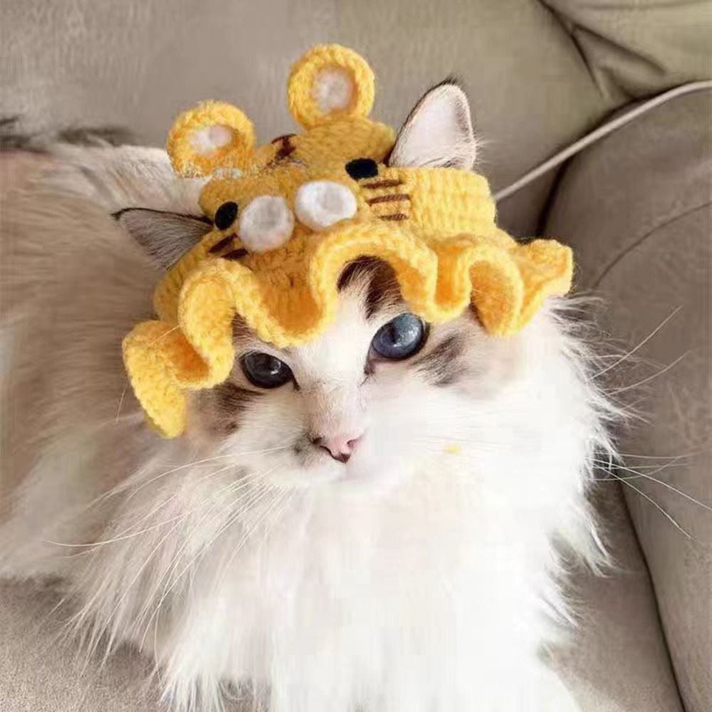 Pet Headgear Handmade Cat Accessories Funny Cospaly Headgear Cute Pet ...