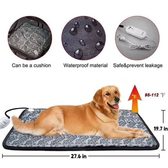 Pet Heating Pad, 19.7"x27.6" Cat Heating Pad Keep Dogs Cats Warming ...