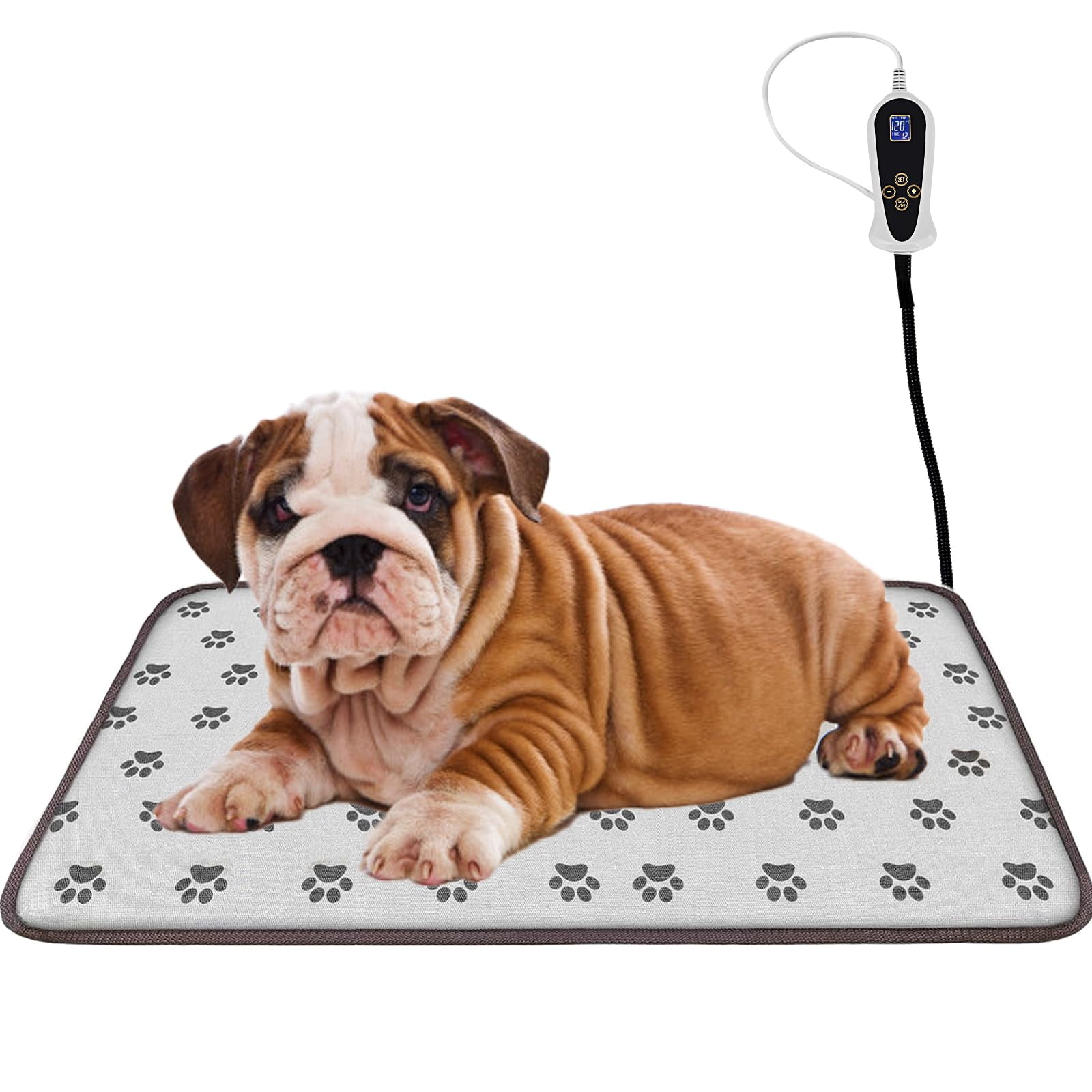 Pet Heating Pad for Cats Dogs with Timer Temperature Adjustable ...