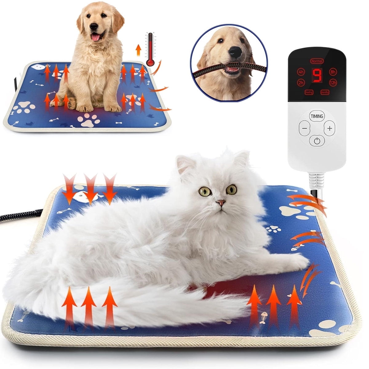 Pet Heating Pad for Dogs Cats, Dog Heating Pad,Indoor Warming Mat ...
