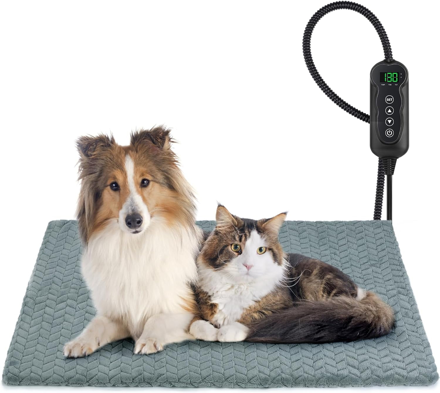 Pet Heating Pad for Dogs, Waterproof Cat Heating Pad with Timer ...
