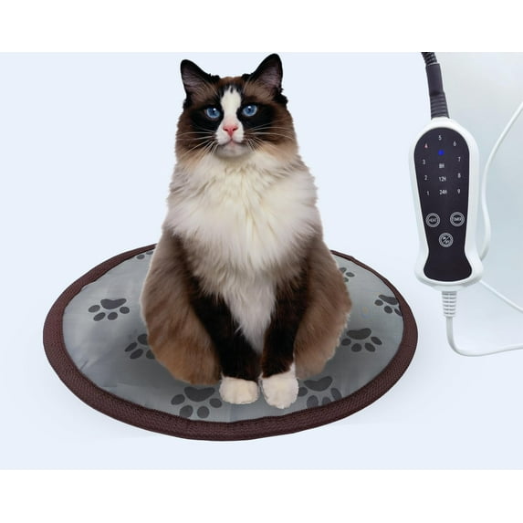Pet Heating Pad for Small Dogs & Cats - Electric Heated Bed with Timer ...