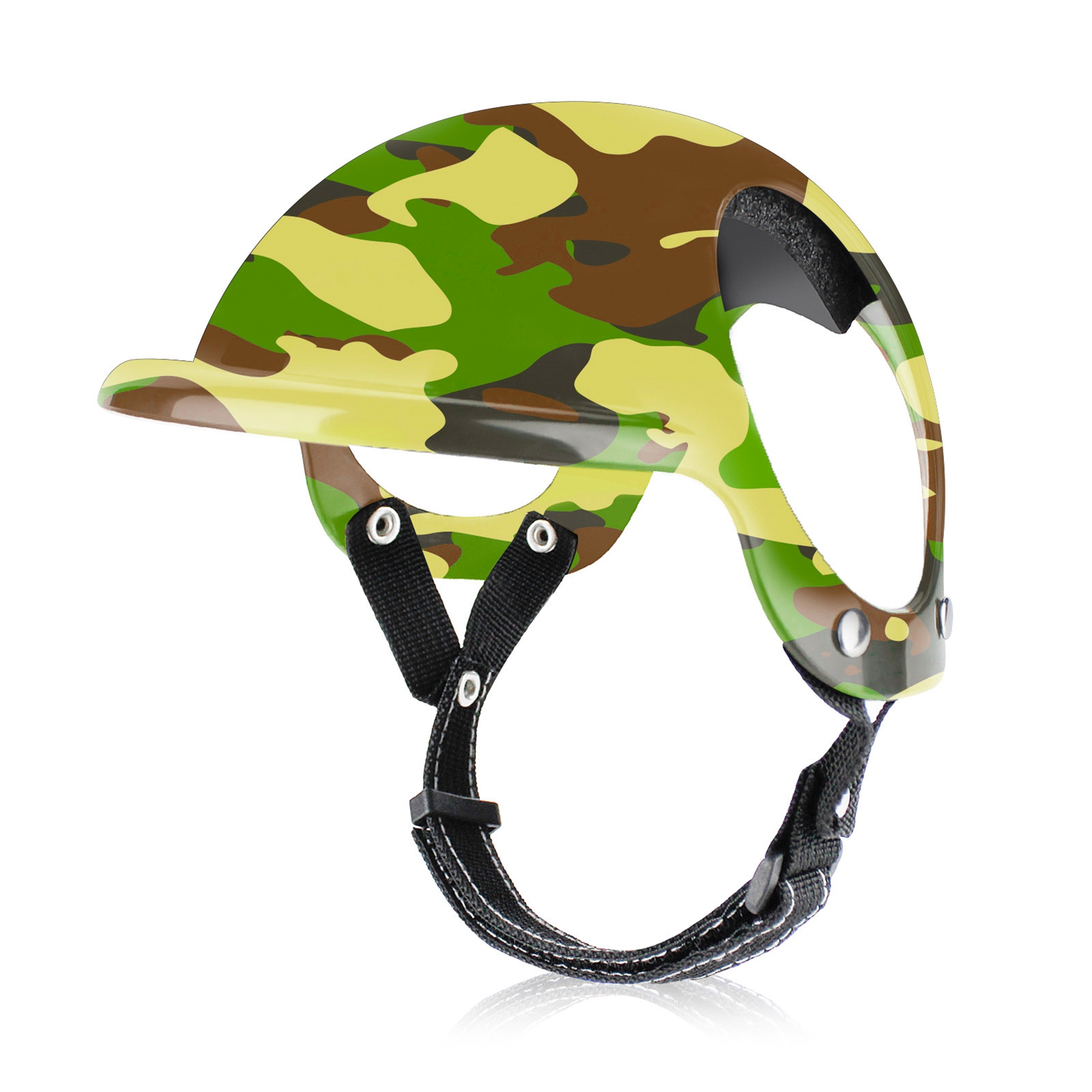 Pet Helmet with Ear Holes Adjustable Pet Head Gear Tactical Sport Dog ...