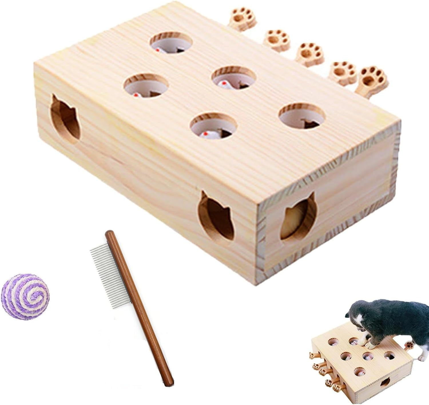 Pet Hit Hamster Toy, Whack a Mole Cat Toy, Cat Scratch Mouse Toy, Whack ...