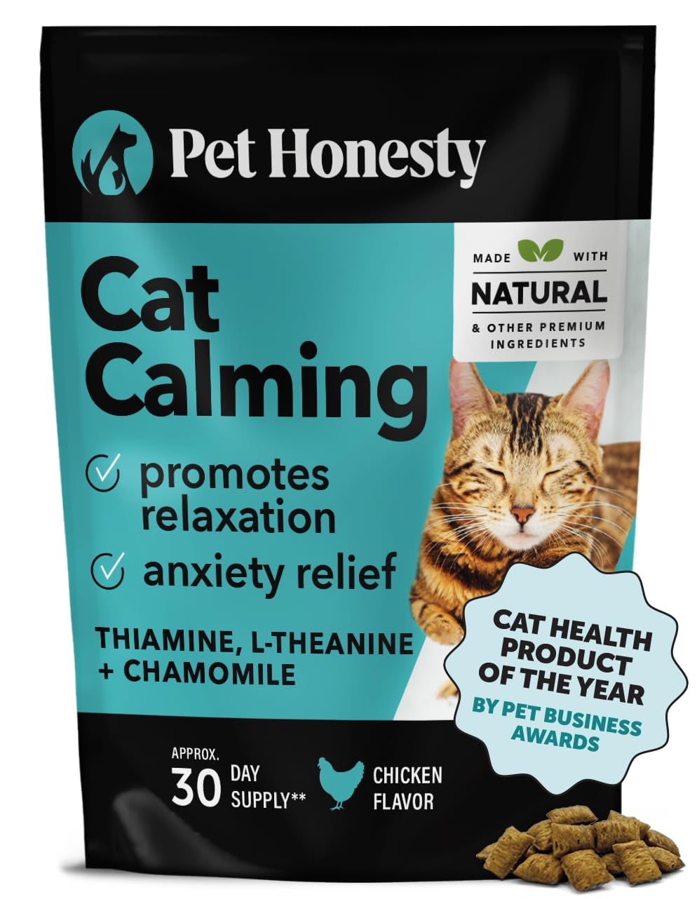 Pet Honesty Calming Chews for Cats - Cat Anxiety Helps Reduce Stress ...