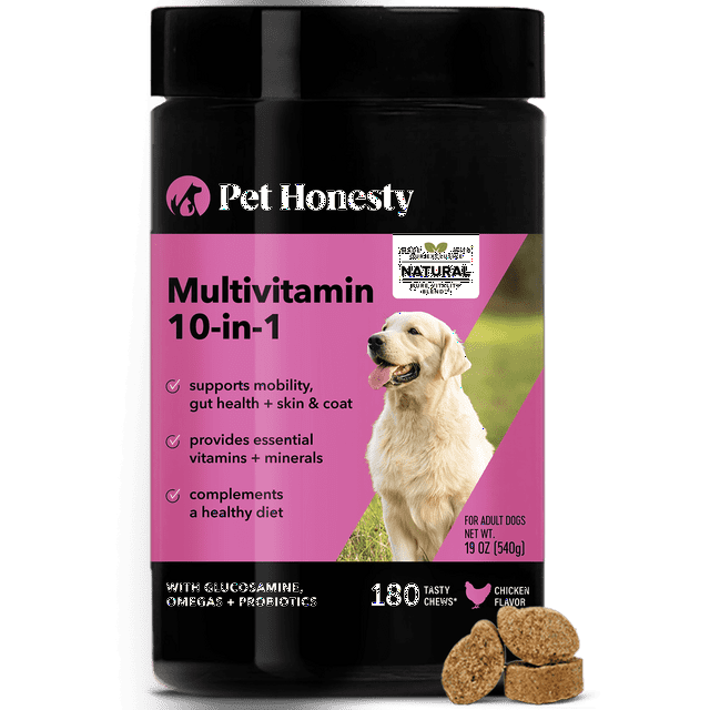 Pet Honesty Dog, 10 in 1 Multivitamin Mobility Immune Skin Coat Support ...