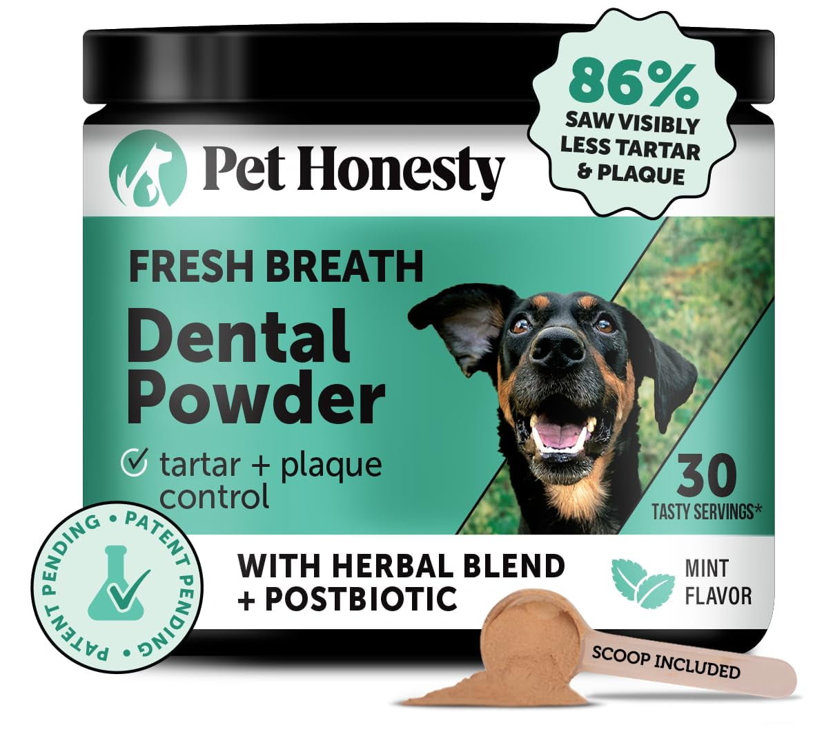 Pet Honesty Dog Breath DPF11 Freshener Dental Powder for Teeth Cleaning ...