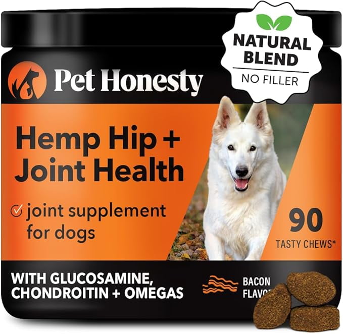 Pet Honesty Hemp Hip and Joint Supplement for Dogs - Hemp Oil and ...