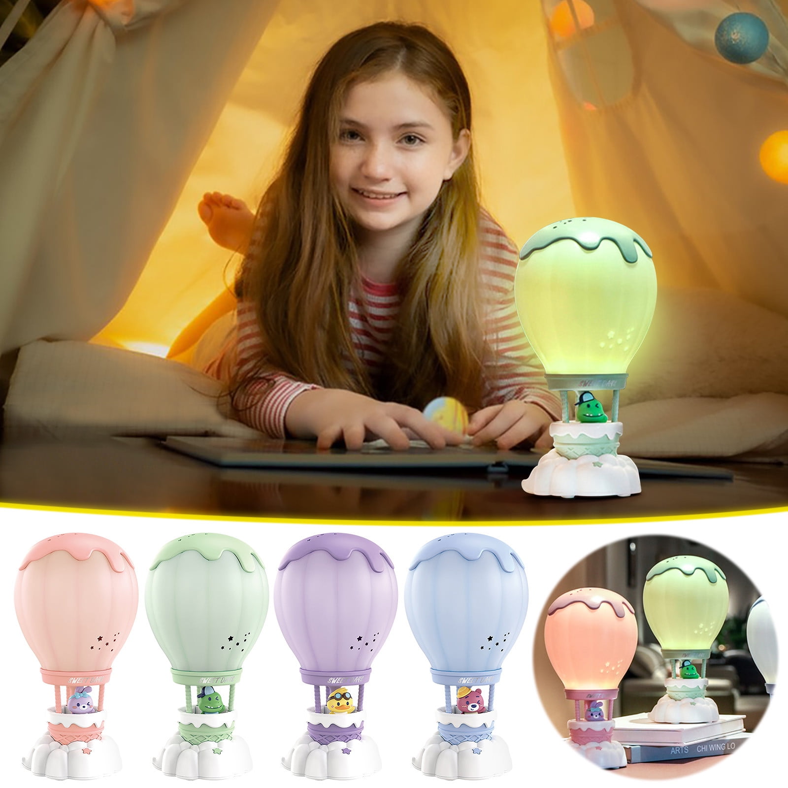 Pet Hot Gas Ball Night Light, Cute Orb Desk Lamp, Dimmable LED Bulb ...