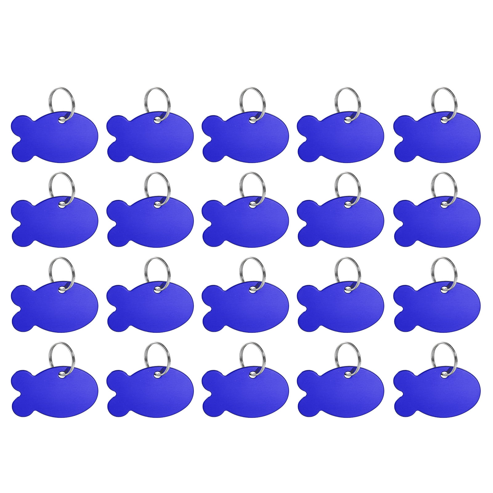 Pet ID Tags, Metal Engraving Tag, Fish-Shape Dog ID Tag, Blue Blank ...