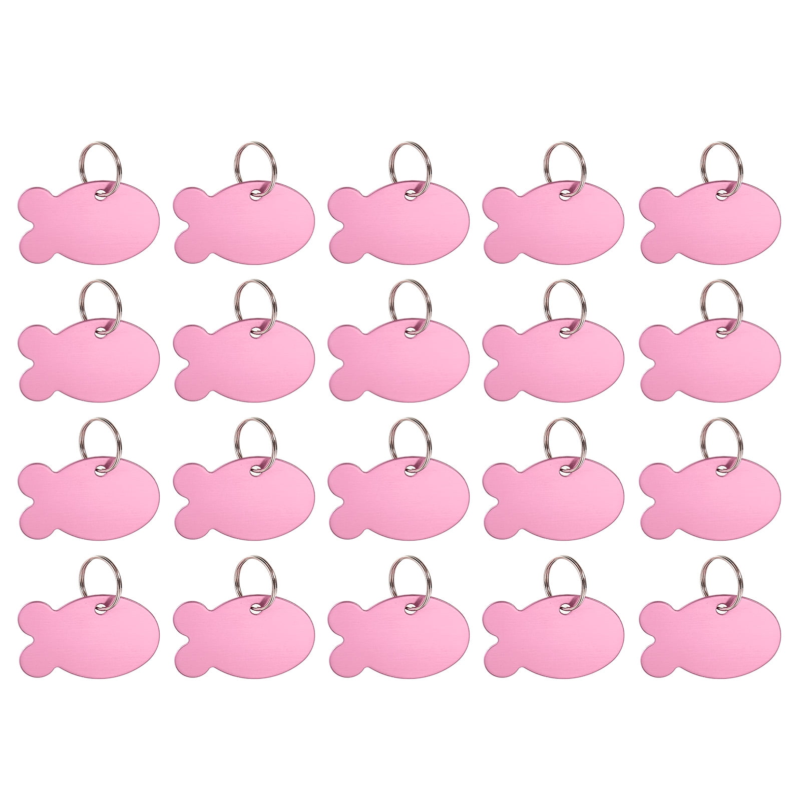 Pet ID Tags, Metal Engraving Tag, Fish-Shape Dog ID Tag, Pink Blank ...