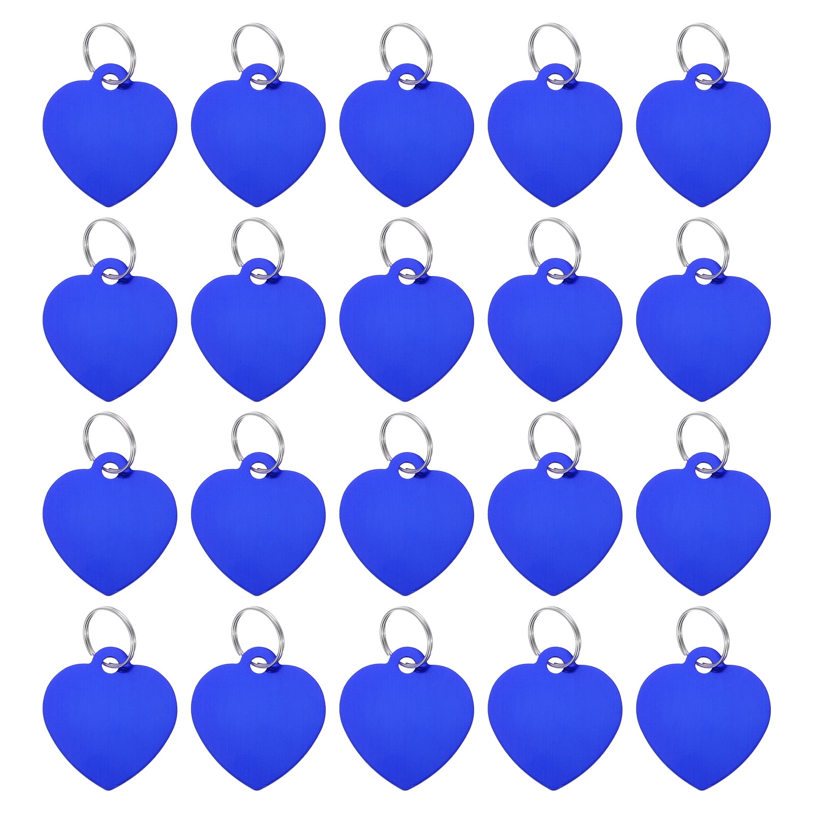 Pet ID Tags, Metal Engraving Tags, Heart-Shape Dog ID Tag, Blue Blank ...