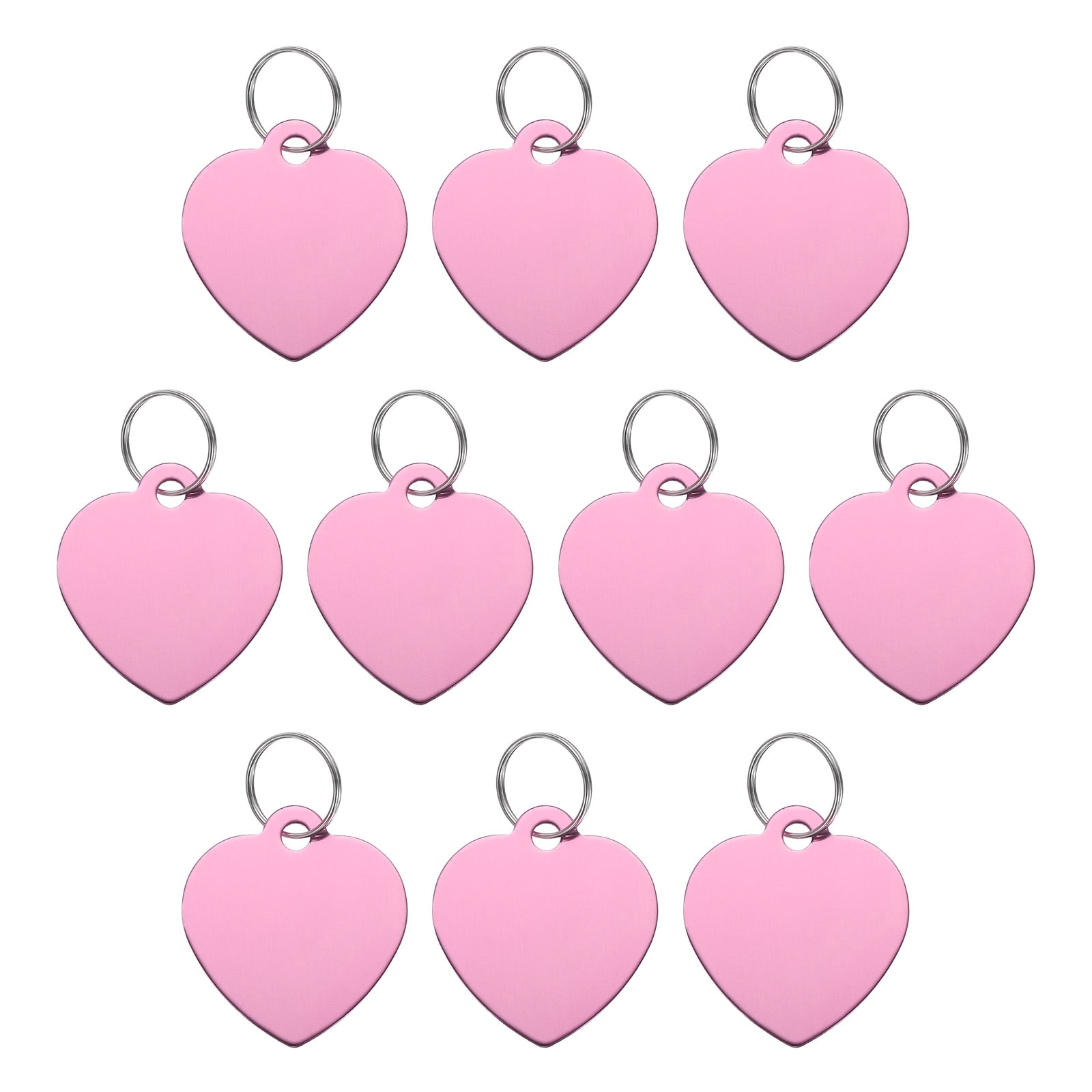 Pet ID Tags, Metal Engraving Tags, Heart-Shape Dog ID Tag, Pink Blank ...