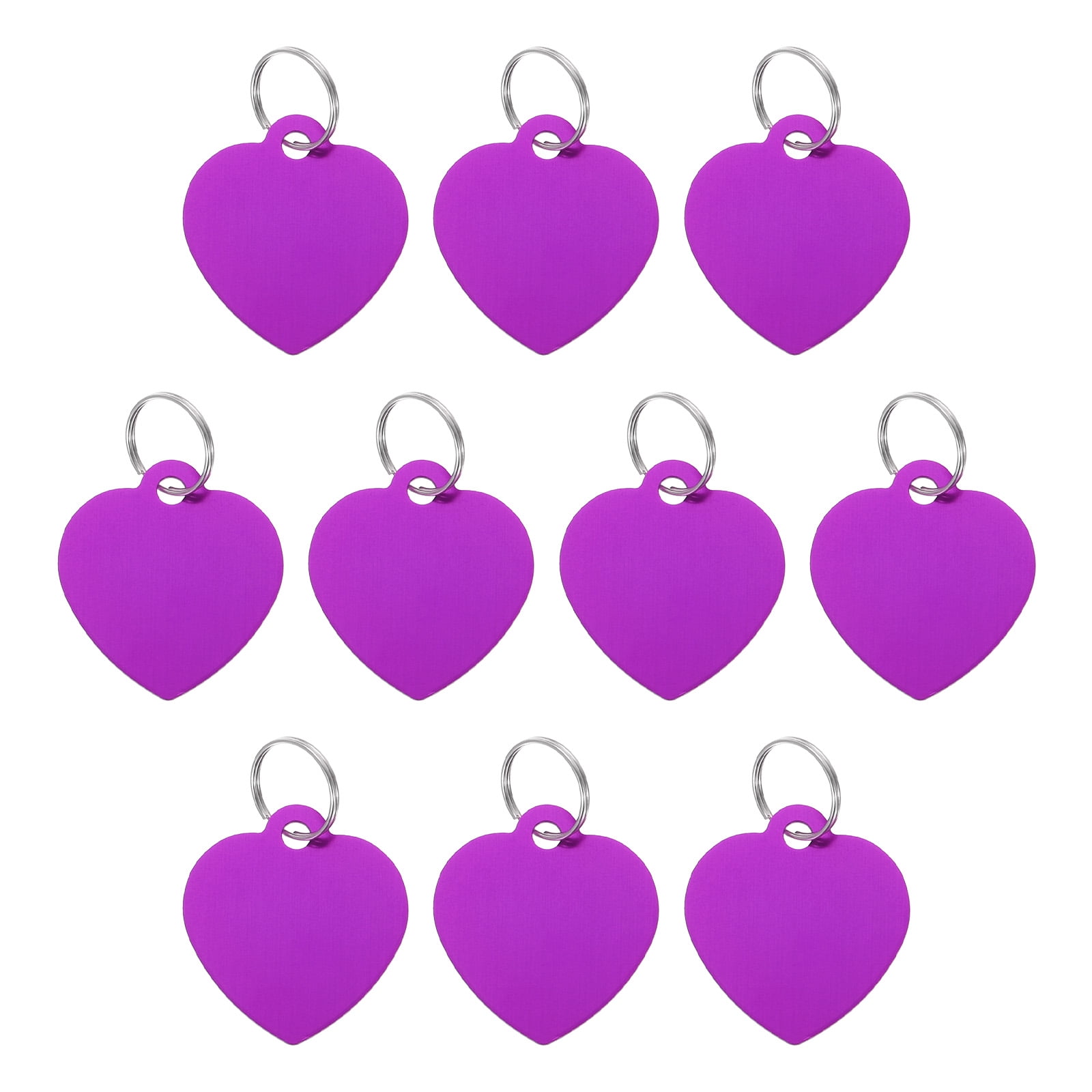 Pet ID Tags, Metal Engraving Tags, Heart-Shape Dog ID Tag, Purple Blank ...