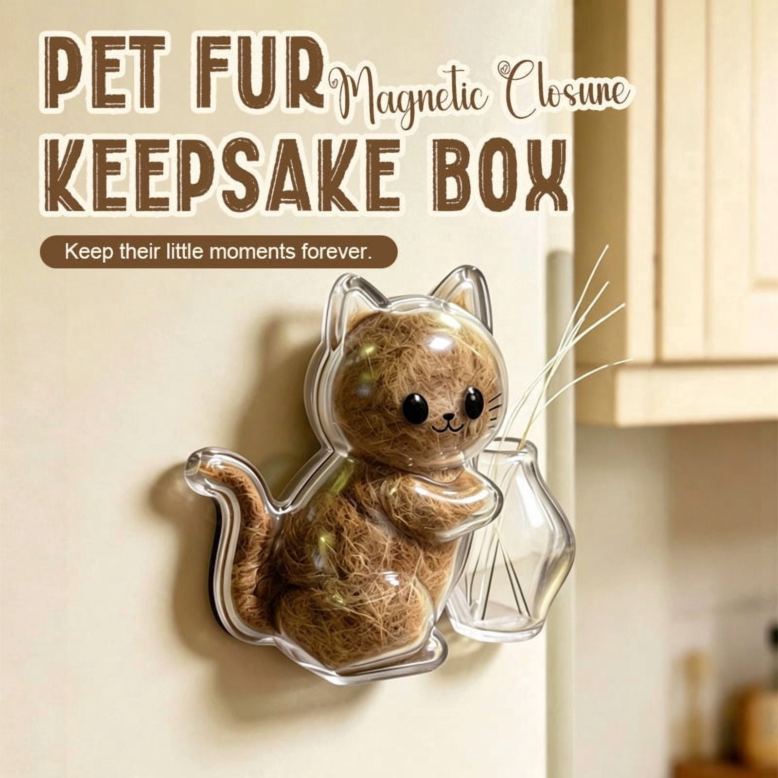 Pet Keepsake Box, Magnetic Closure, Memory Storage, Transparent Heart ...