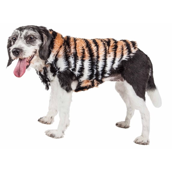 Pet Life ® Luxe 'Tigerbone' Tiger-Patterned Mink Fashion Fur Dog Jacket ...