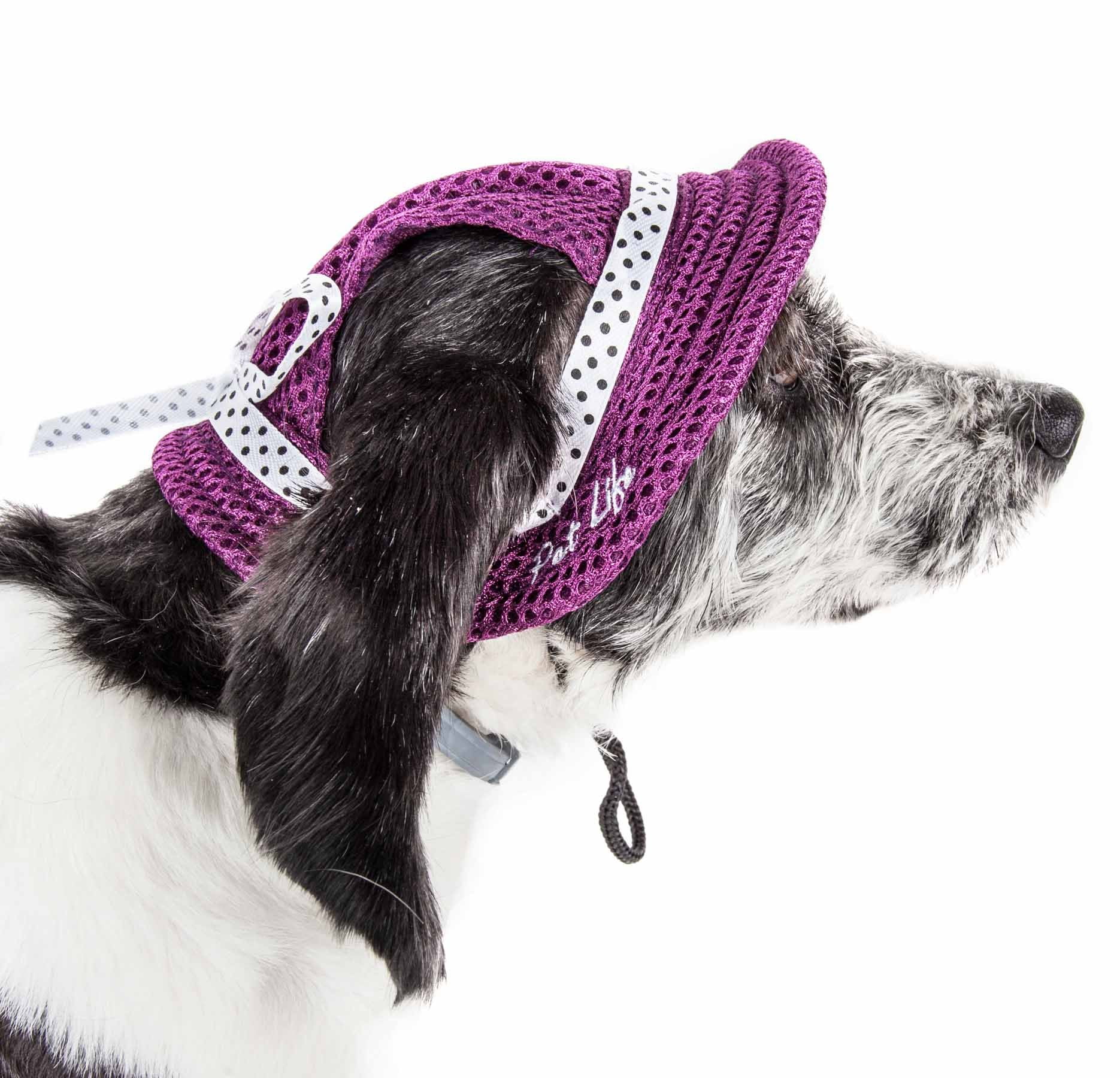 Pet Life ® 'Sea Spot Sun' UV Protectant Adjustable Fashion Mesh Brimmed ...