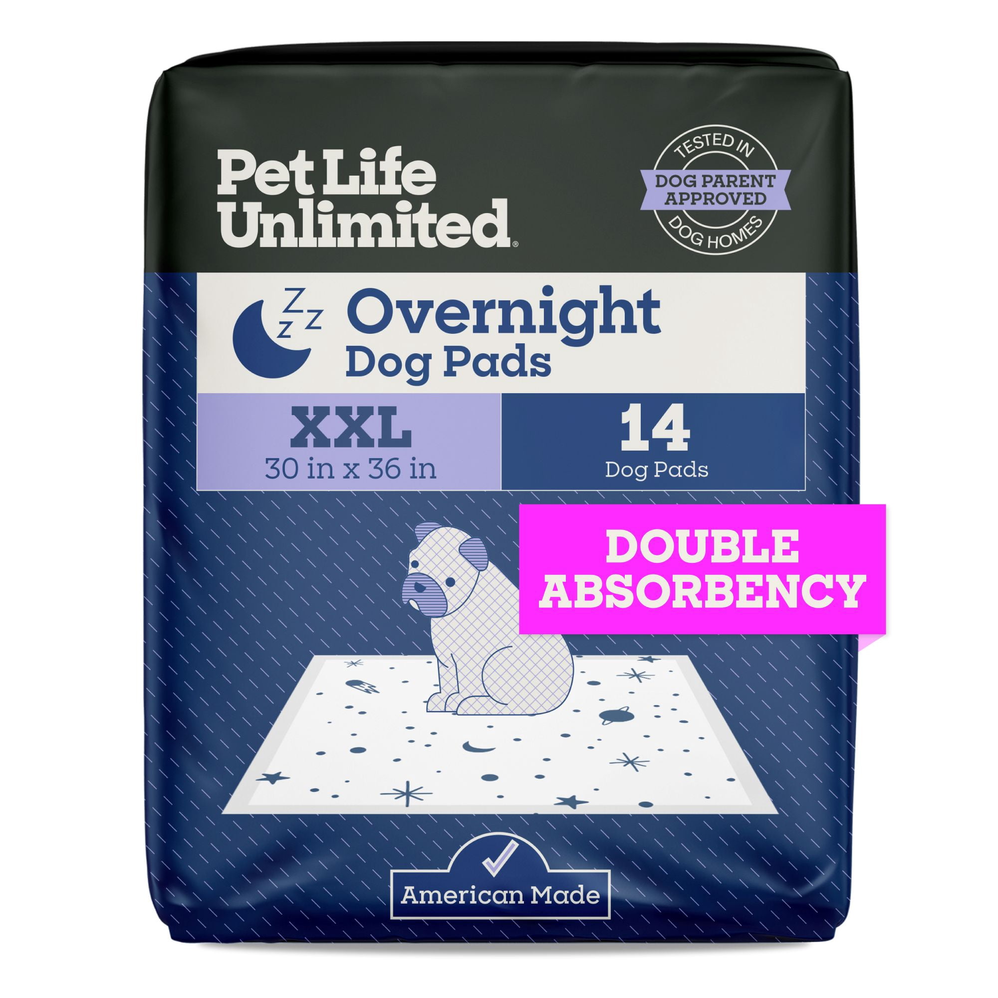 Pet Life Unlimited Dog Pads, Smart Prints, XXL, Overnight, 14ct ...