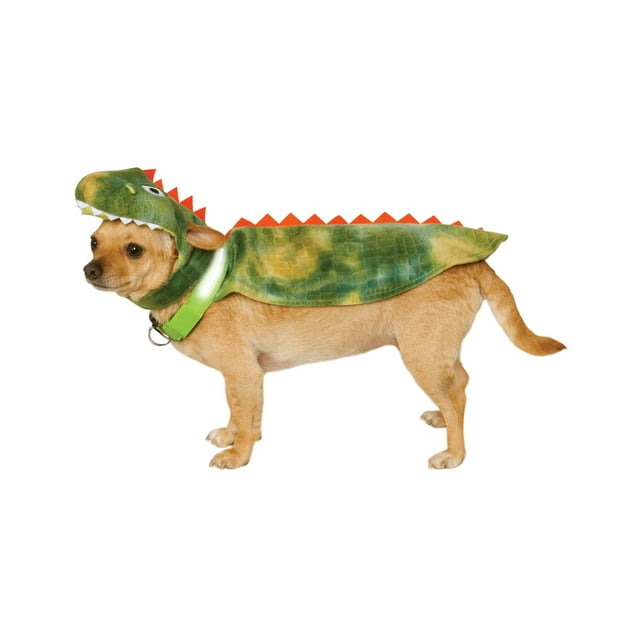 Pet Light Up Dinosaur T-Rex Dog Cat Cape With Headpiece Costume ...