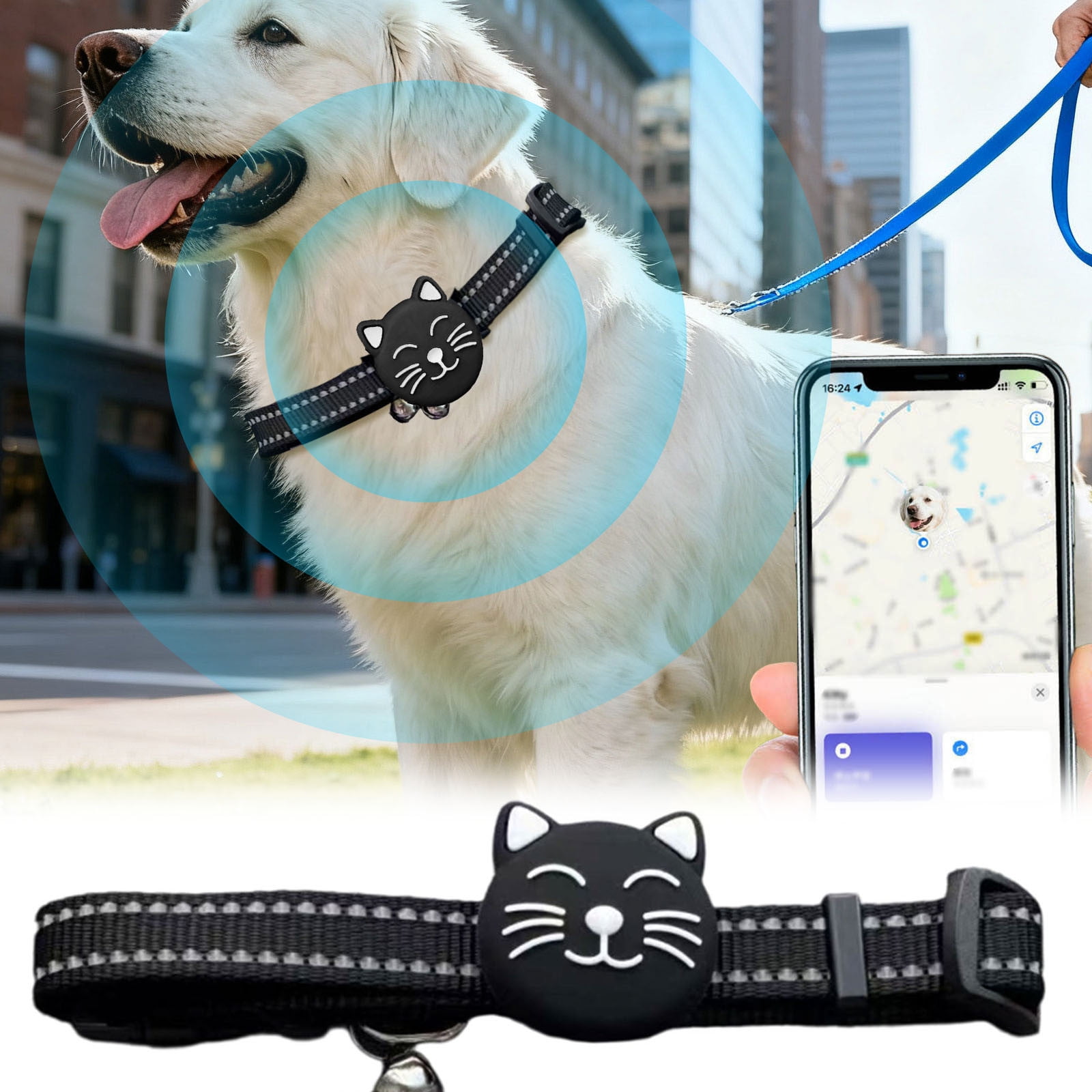 Pet Locator Tracking Device for Dogs and Cats with Adjustable Collar ...