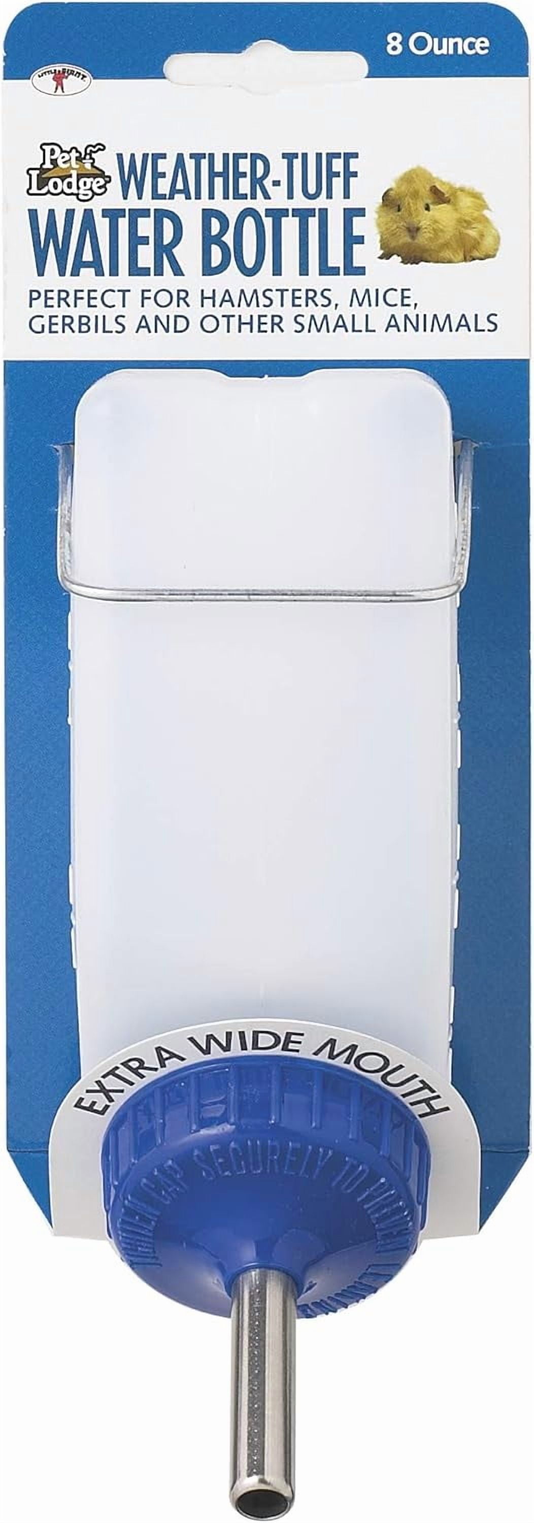Pet Lodge Small Animal 8 oz Opaque Stainless Steel Mounted Water Bottle ...