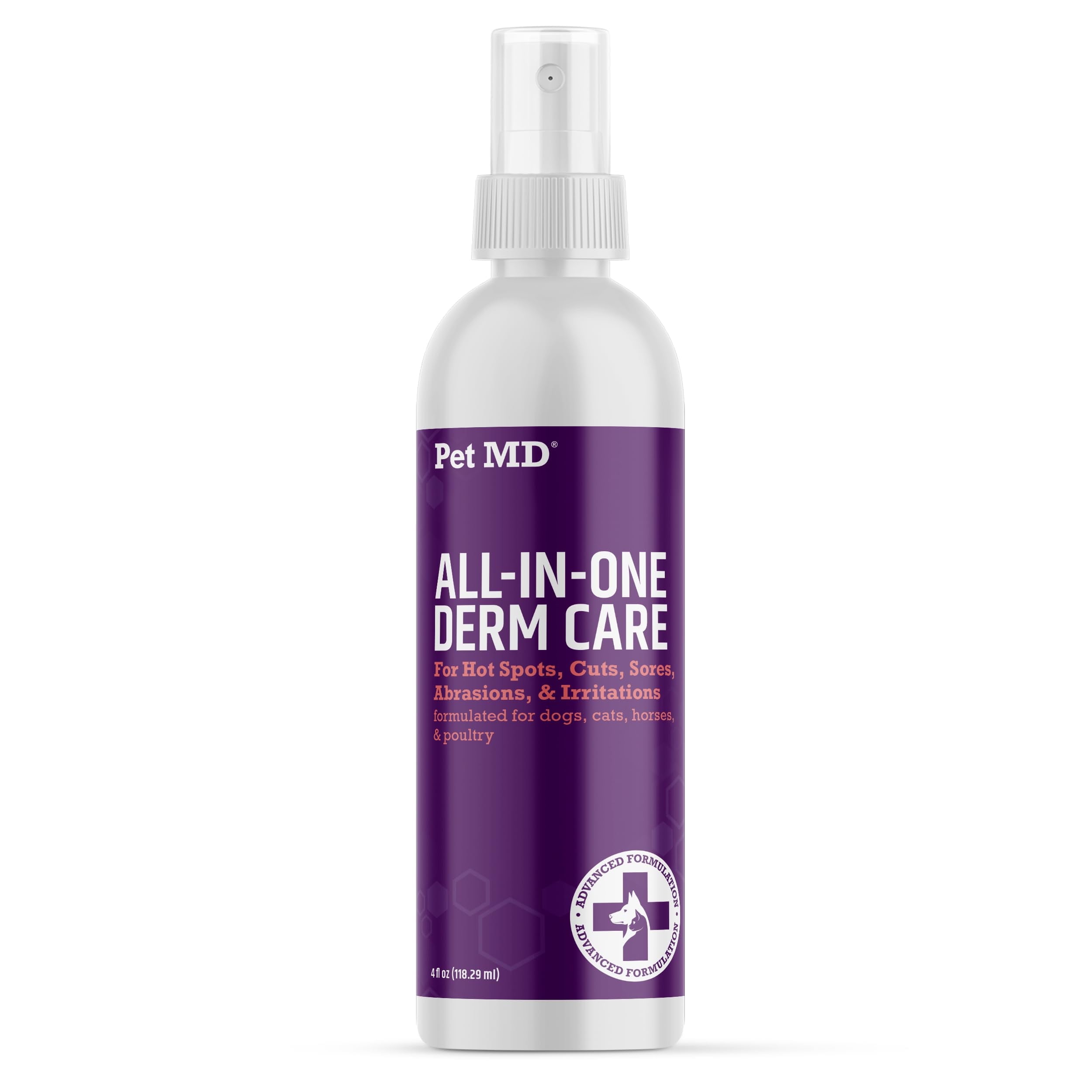 Pet MD All-in-One Derm Care - Hypochlorous Acid Spray for Dogs & All ...